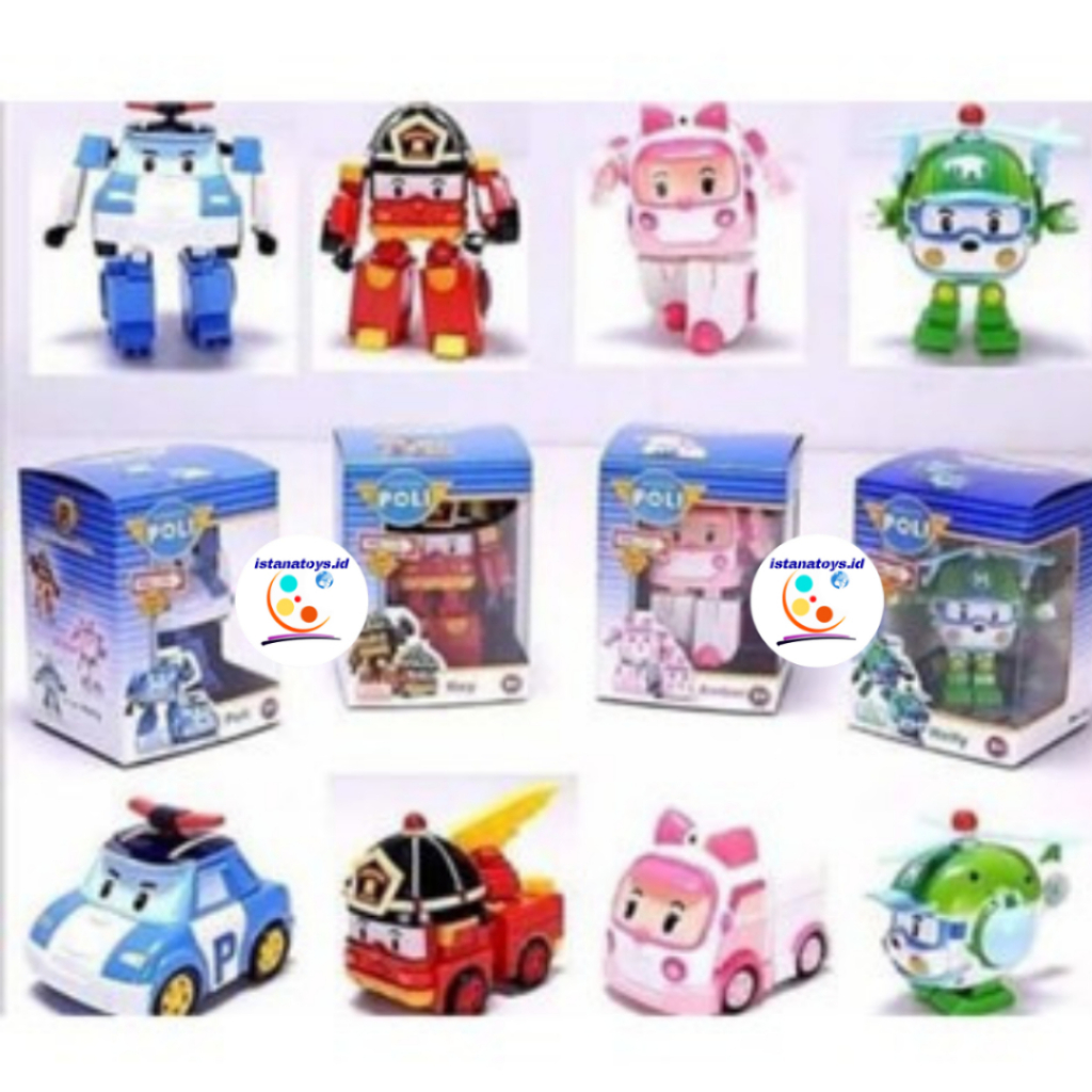 Jual ID FIGURE ROBOCAR POLII 1 set 4 pcs | Shopee Indonesia