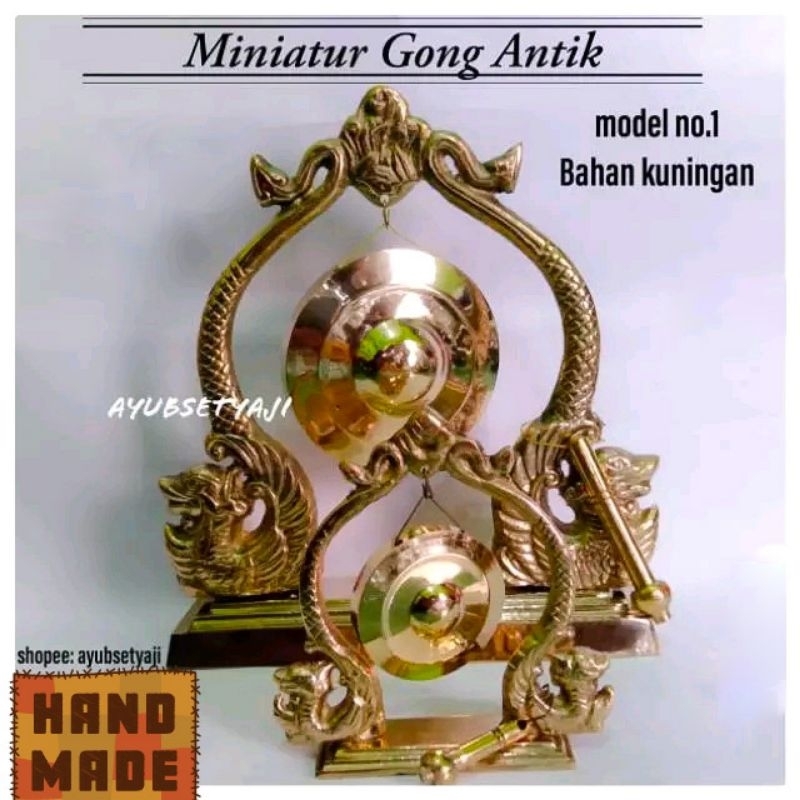 Jual Miniatur Gong Kuningan Gong Gawang Gong Naga Brass antik Gong ...