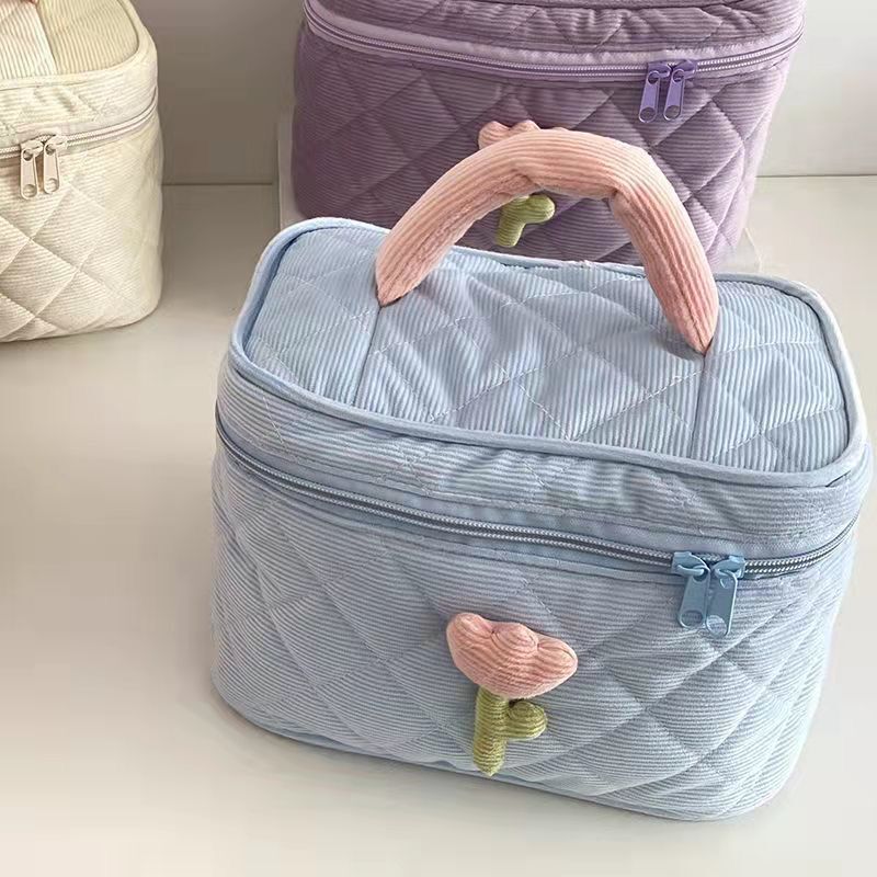 Jual Tulip Flower Handle Paste Tas Kosmetik ukuran jumbo travel pouch ...