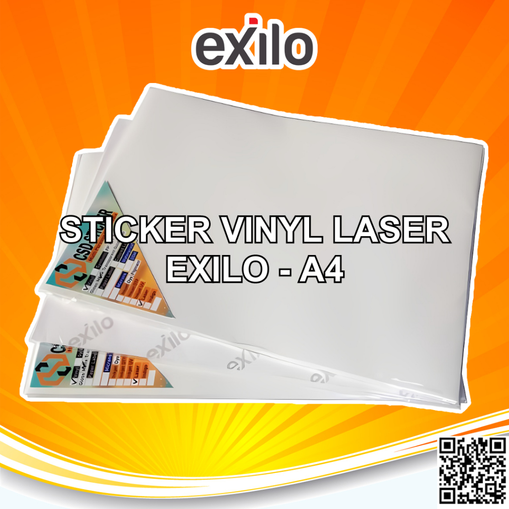 Jual Exilo Sticker Vinyl Laser A4 White Matte for Digital LASER PRINTER ...