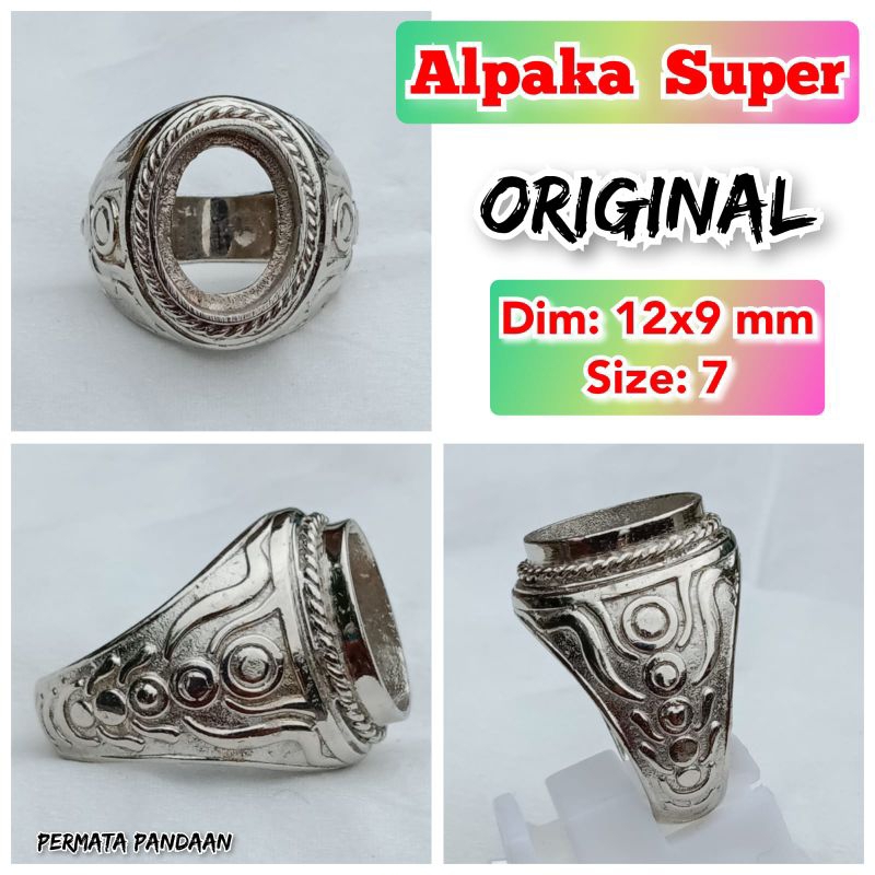 Jual emban batu akik dan permata alpaka super tanam minimalis polos.04 ...