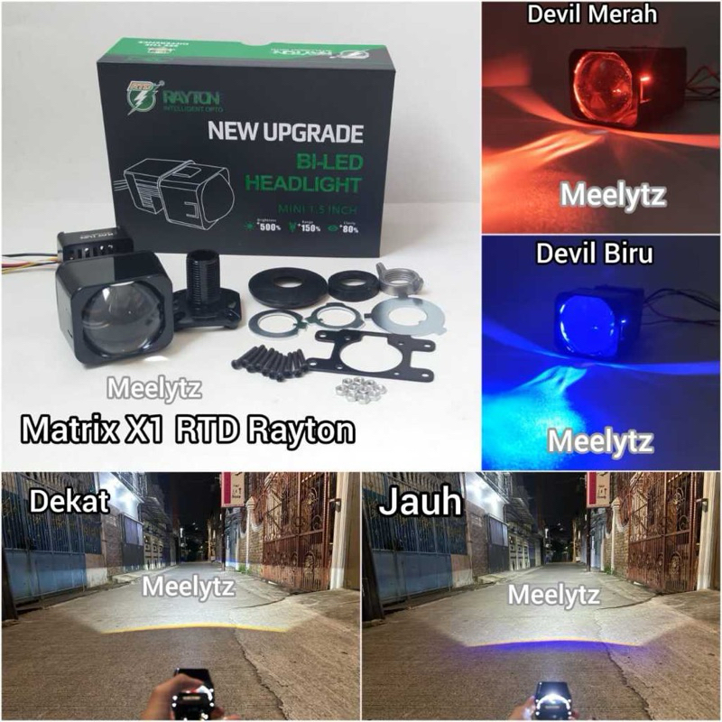 Jual Projector Biled Matrix X1 1.5inc RTD Rayton Low 40watt High 50watt ...