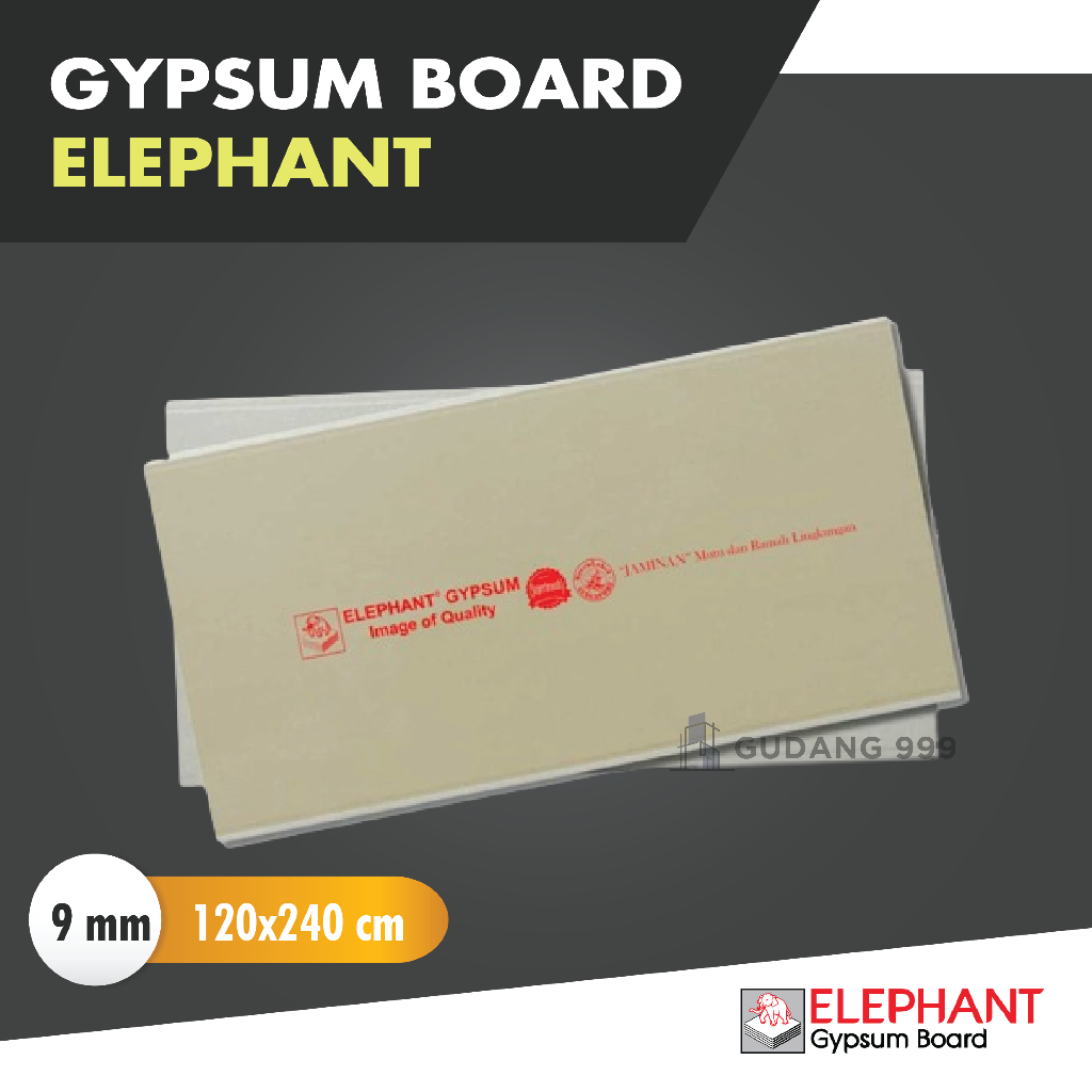 Jual GYPSUM BOARD 9 mm / VARIAN PAPAN GYPSUM / PLAFON / 120 x 244 cm ...
