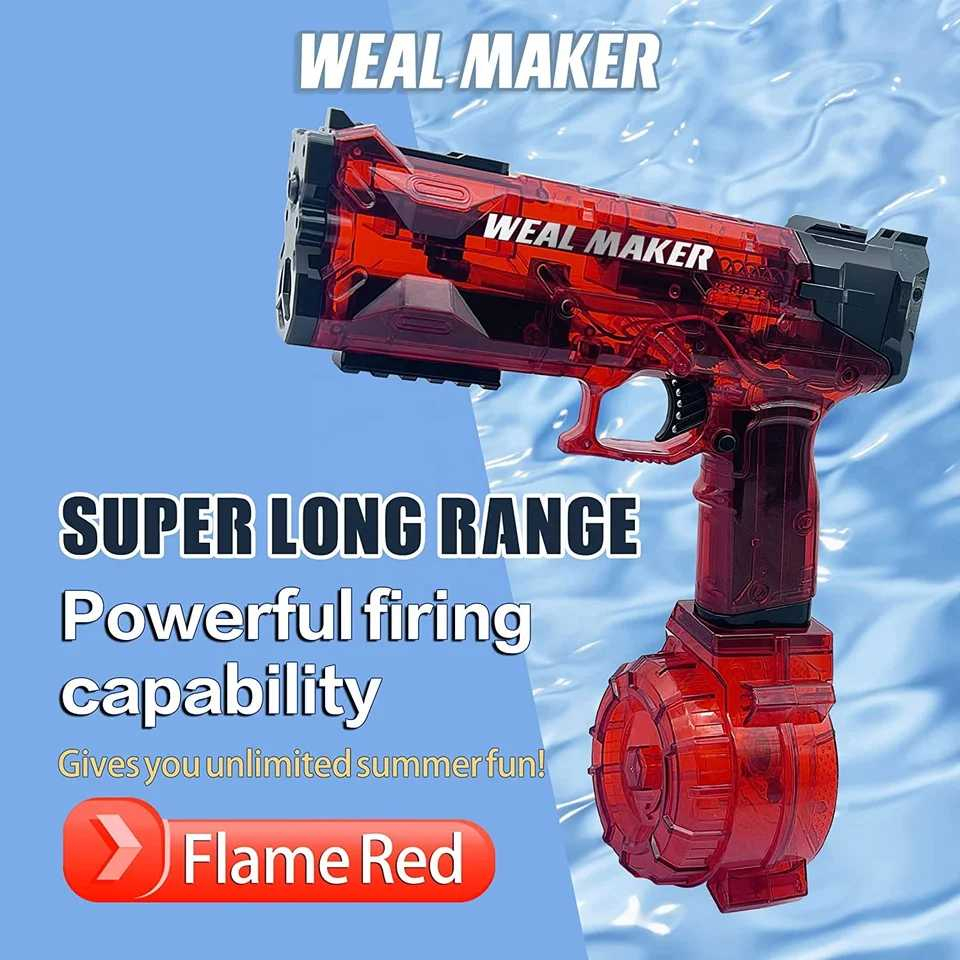Jual Weal Maker Pistol Air Listrik Mainan Es Meledak Mainan Kolam ...