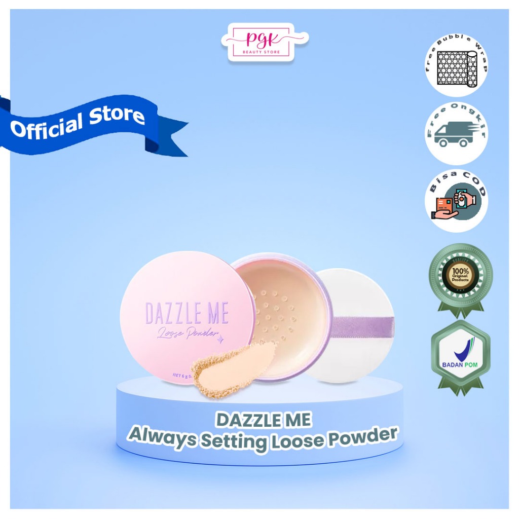 Jual DAZZLE ME Always Setting Loose Powder BPOM | Soft Smooth Long ...