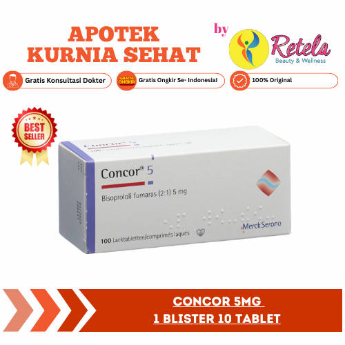 Jual CONCOR 5MG 1 BLISTER 10 TABLET | Shopee Indonesia