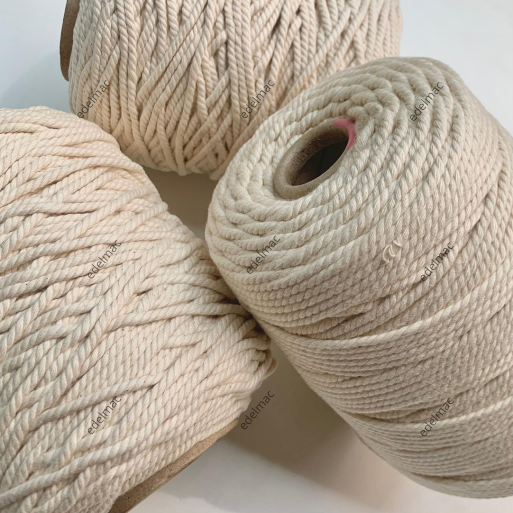 Jual Tali | Benang Katun Macrame Natural 3mm | 4mm twist Super | Shopee ...