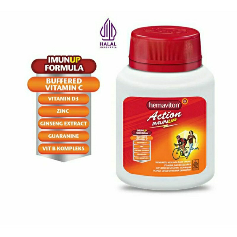 Jual Hemaviton Action Imunup Formula - Stamina Plus Multivitamin Botol ...