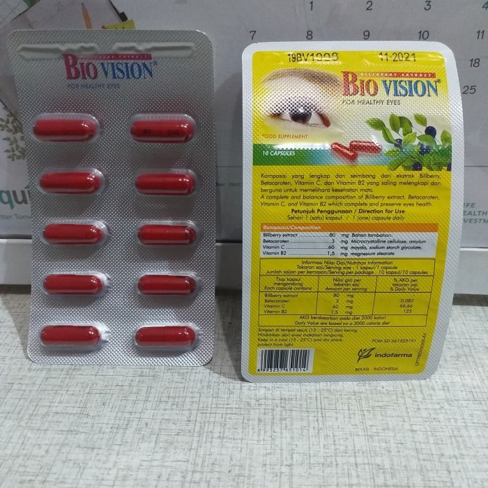 Jual BIOVISION STRIP 10 CAPS VITAMIN KESEHATAN MATA BIOVISION | Shopee ...