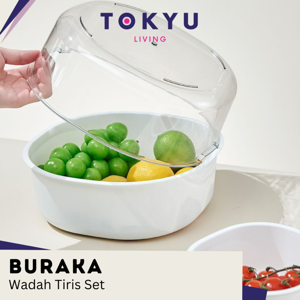Jual TOKYU - BURAKA Peniris Buah Buahan Estetis Wadah Tiris Sayuran ...