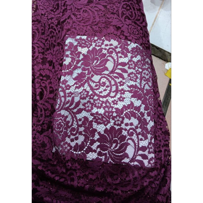 Jual KAIN RENDA BROKAT / BRUKAT BUNGA SEMI PRANCIS (HARGA PER SETENGAH ...