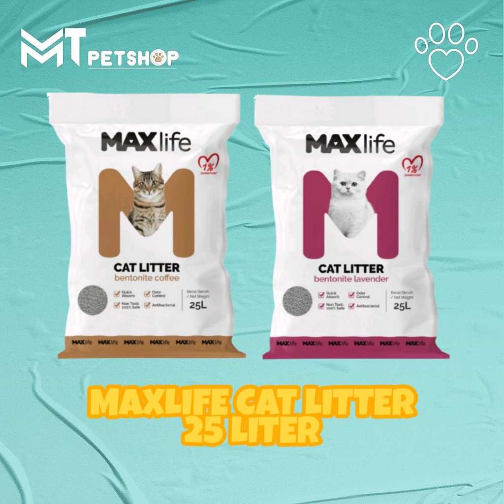 Jual MAXLIFE BENTONITE CAT LITTER PASIR KUCING 25 LITER (EKSPEDISI ...