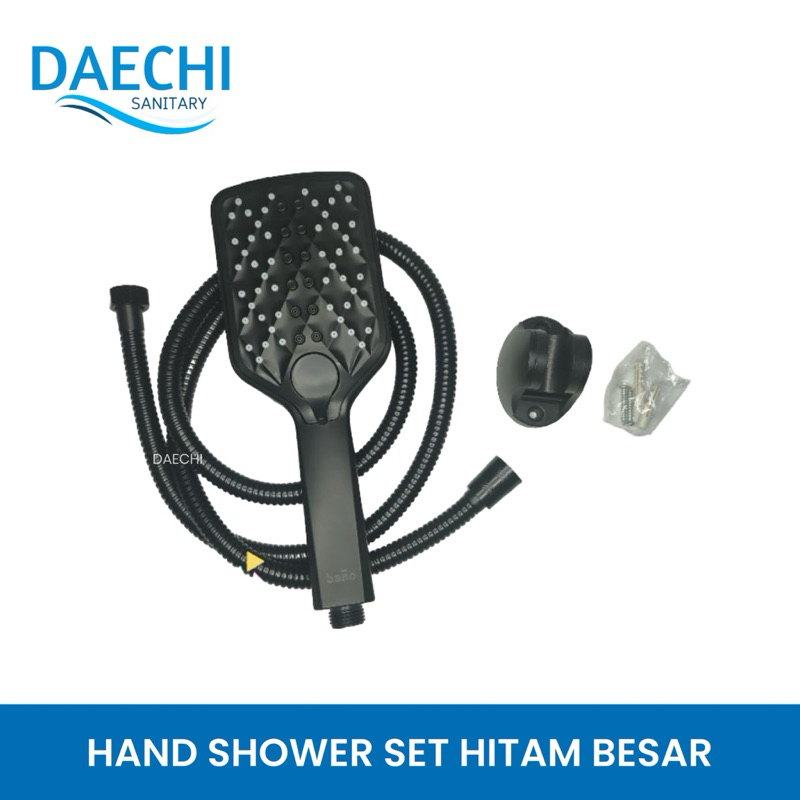 Jual Hand Shower Mandi Jumbo Shower Set Hitam Kotak Besar Komplit ...