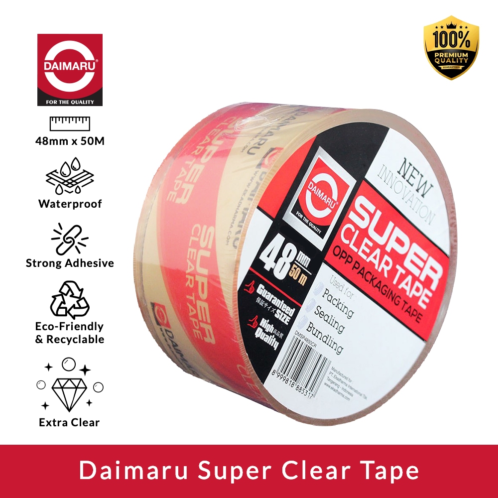 Jual Daimaru OPP Lakban Bening Super Clear Tape 48mm x 50M 1 Pcs | Shopee Indonesia
