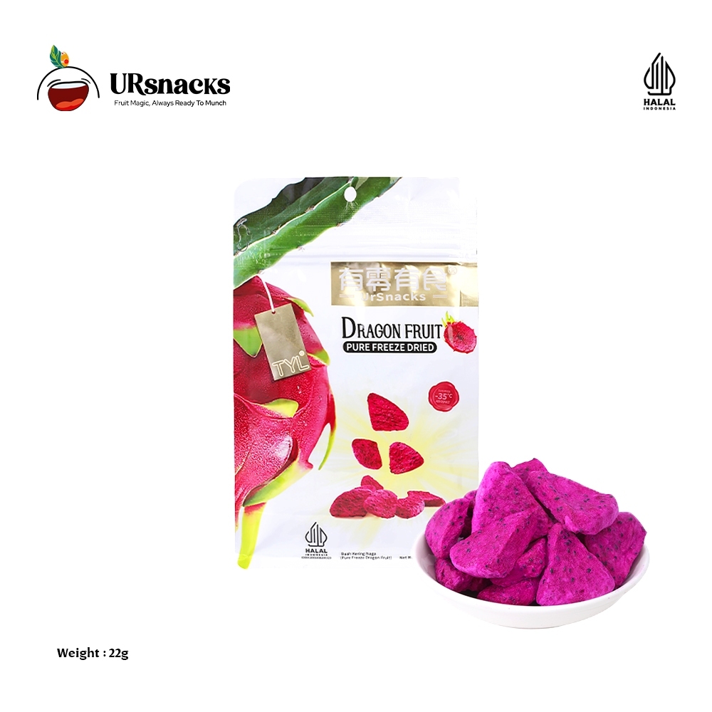 Jual URSNACKS Freeze Dried Pure Dragon Fruit - Snack Keripik Buah Naga | Shopee Indonesia