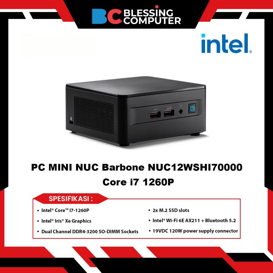 Jual PC MINI NUC Barbone NUC12WSHI70000 Core i7 1260P | Shopee Indonesia