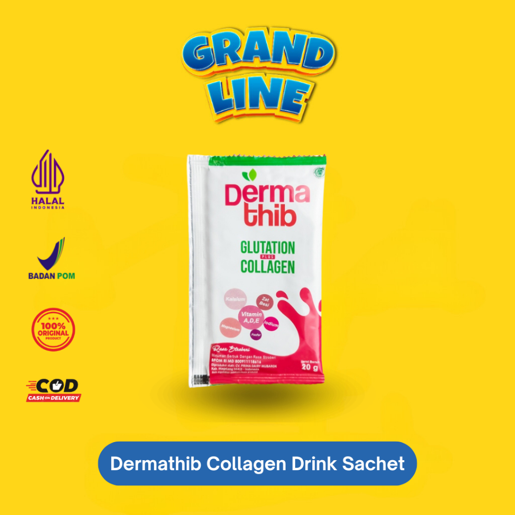Jual DERMATHIB Collagen Drink Kolagen Bubuk Rasa Strawberry Plus ...