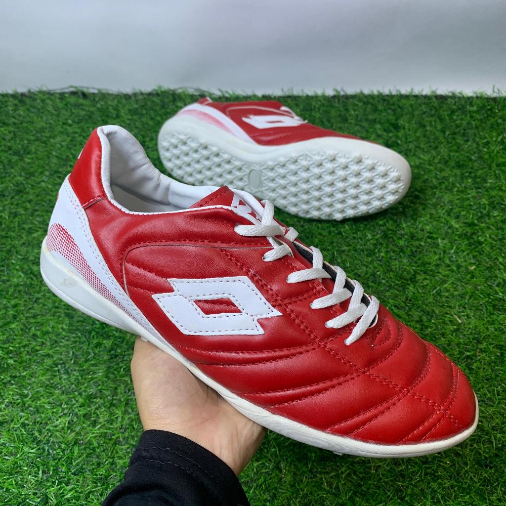 Jual Sepatu Lotto Sepatu Futsal Indor Sol Gerigi Merah List Putih Size ...