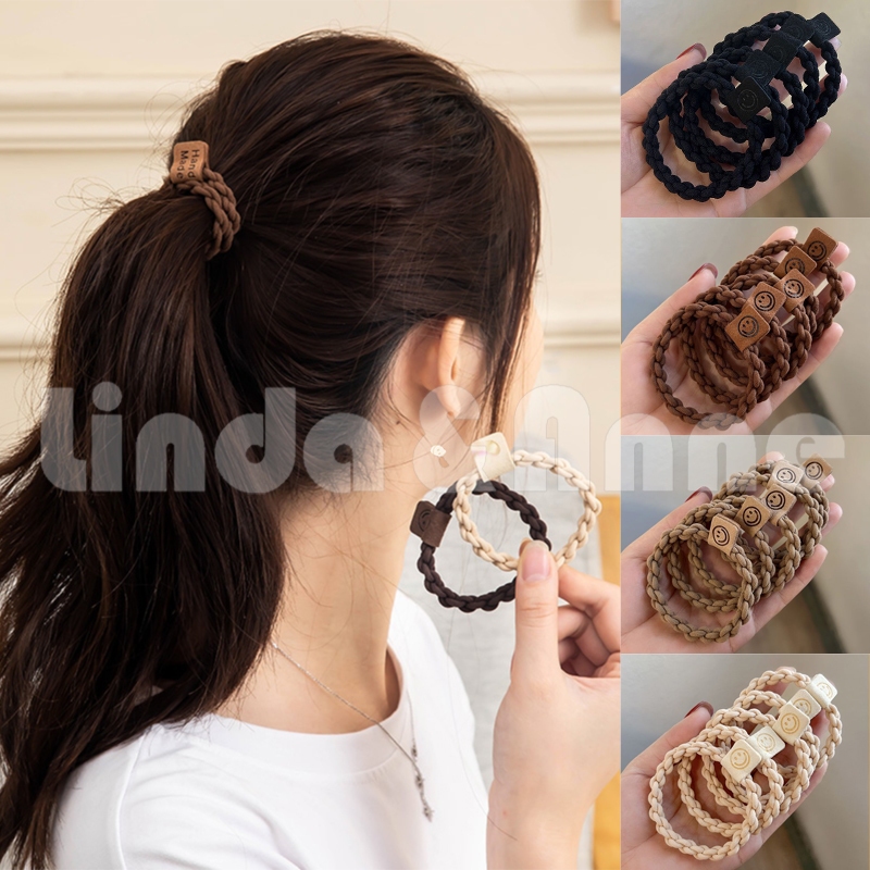 Jual Ikat Rambut Wanita Emoji Smile Kunciran Kepang Cewek Elastis ...