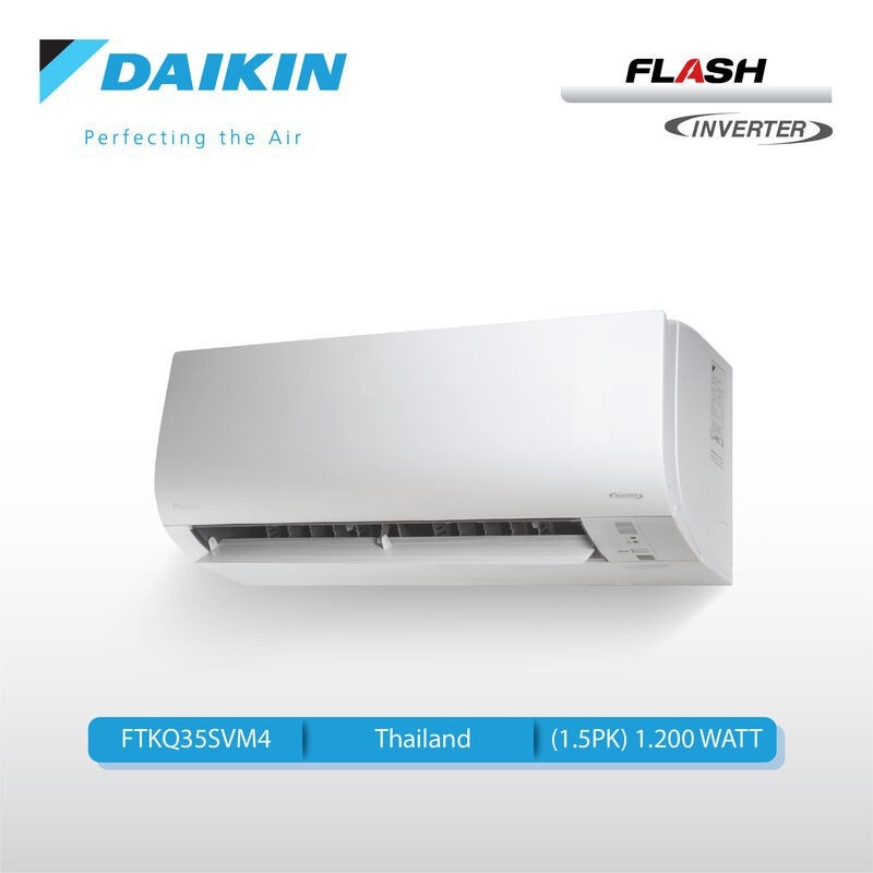 Jual DAIKIN AIR CONDITIONER FTKQ35UVM4 1.5 PK Split Flash Inverter ...
