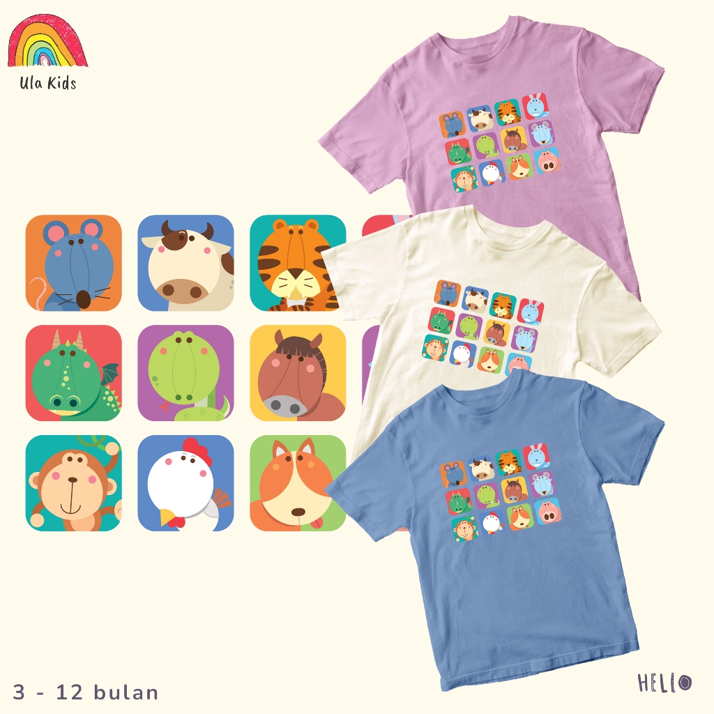 Jual Kaos New Born Lengan Pendek Baju Perempuan Anak Ula Kids Frame ...