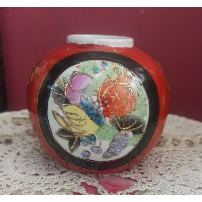 Jual Guci buli buli Antik porslen Vintage lukisan handmade benang emas ...