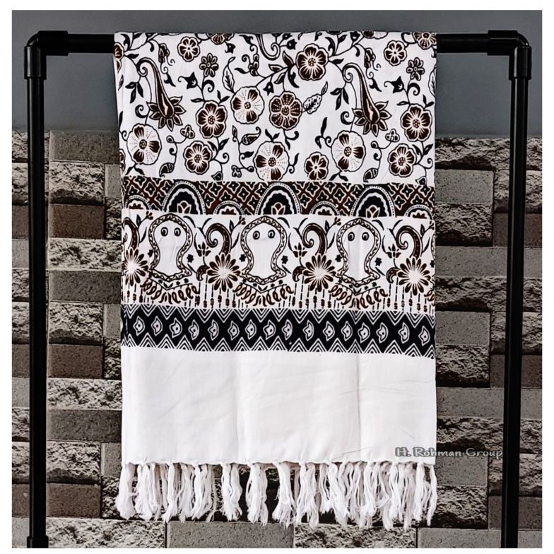 Jual KODE H12L Sorban Putih Panjang Kashmiri Motif Batik Printing ...