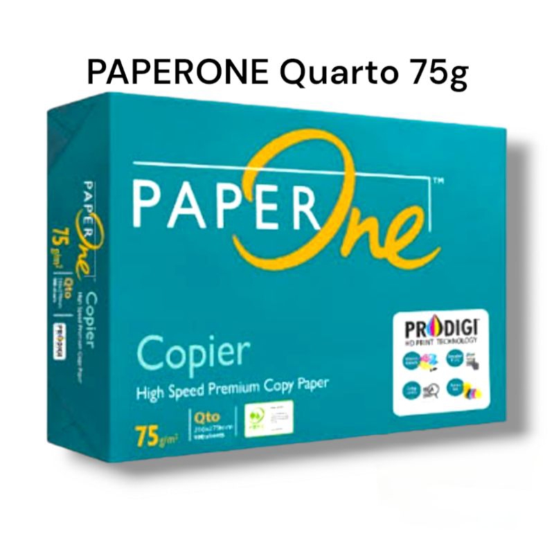 Jual kertas hvs print PaperOne Kuarto QUARTO 75 gsm ( 500 lembar ...