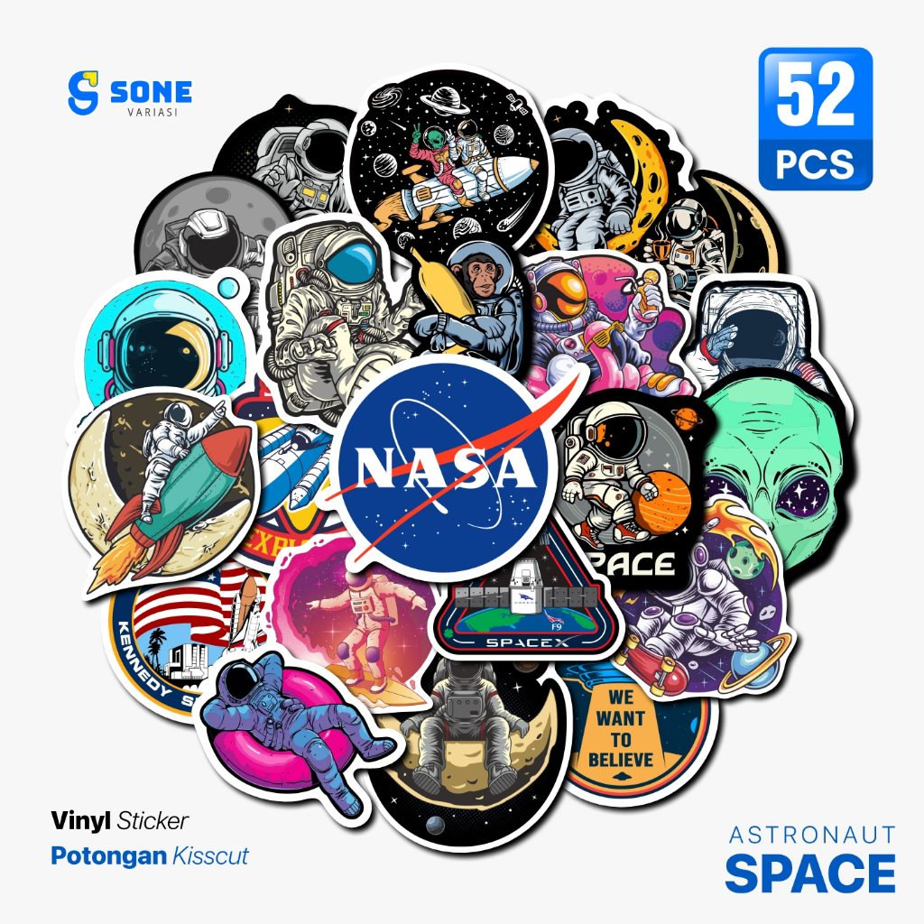 Jual Stiker Laptop Aesthetic Astronot Luar Angkasa Paper Vinyl ...