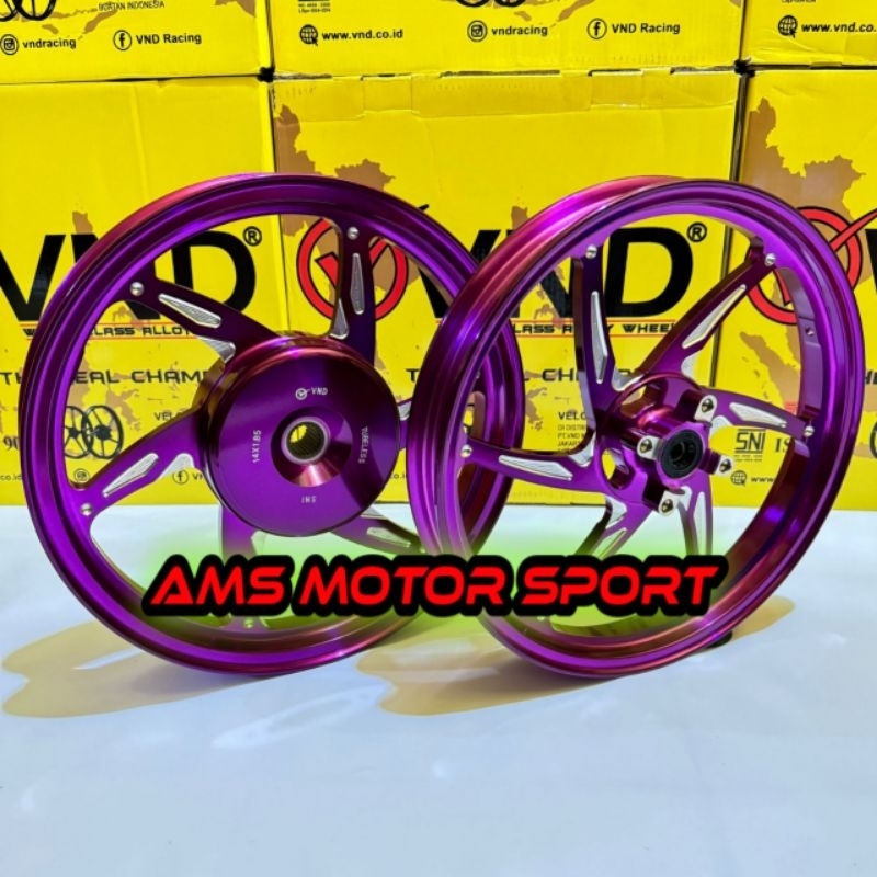 Jual Velg Vnd Racing Six Star V2 1.60x14 1.85x14 Vario 125/150 Beat/ Scoopy/ Genio | Shopee ...