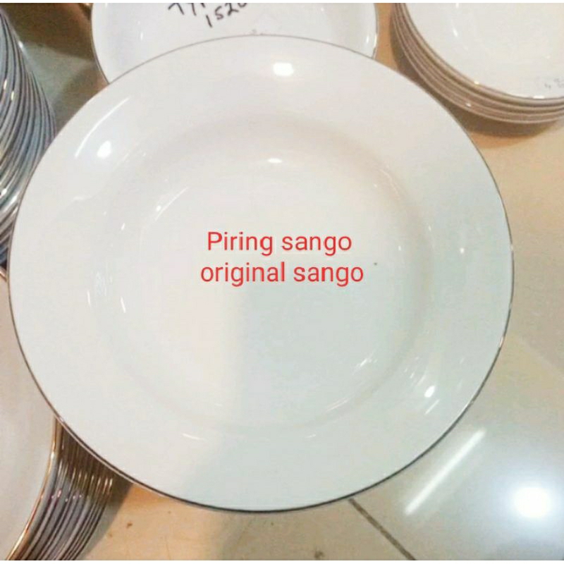 Jual PIRING SANGO PIRING MAKAN SANGO 9 INH LIS 1 MAS 12 PCS | Shopee ...
