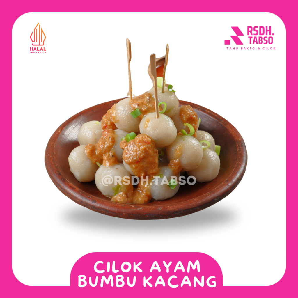 Jual Bakso Tusuk Frozen isi 100 Baso cilok ayam saus dan bumbu kacang ...