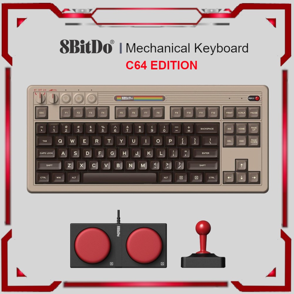 Jual 8Bitdo Retro Mechanical Keyboard Wireless Android Windows - C64 ...