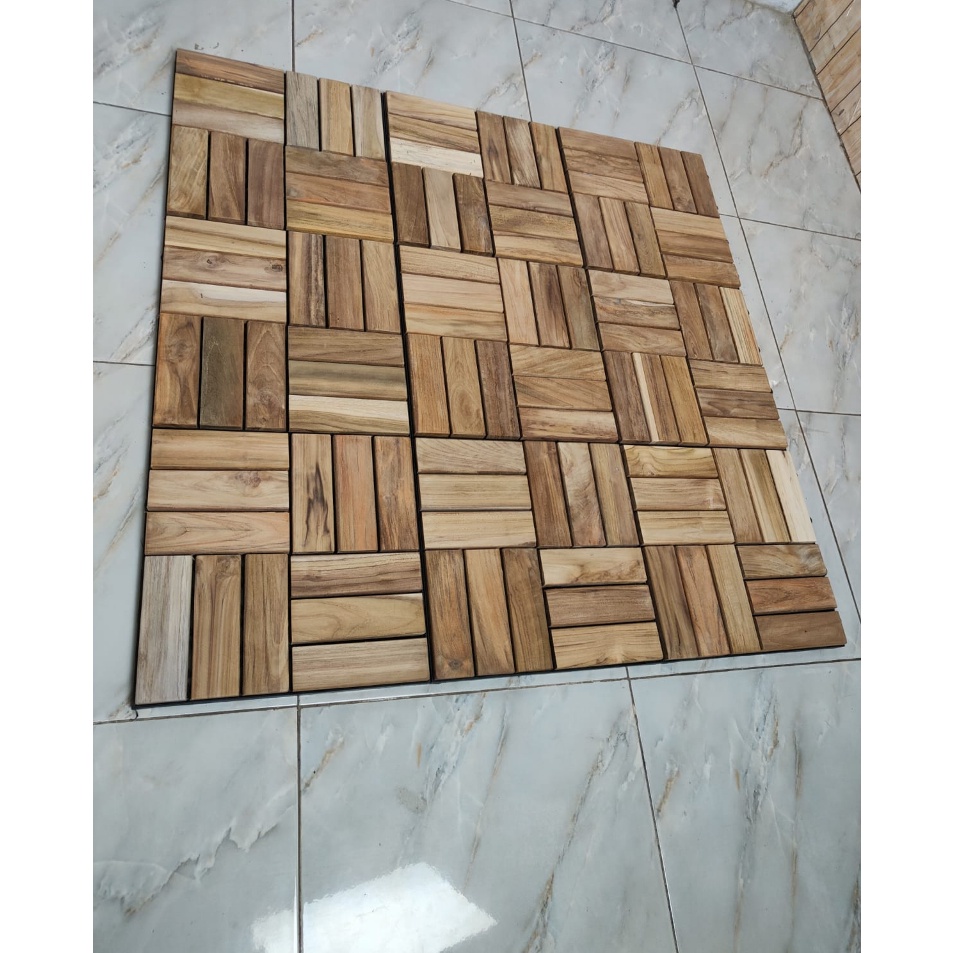 Jual Semuanya baru LANTAI KAYU DECKING TILE TIPE ZIGZAG BESAR 1 KAYU ...
