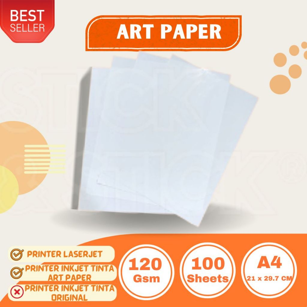 Jual Art Paper 120 gsm A4 isi 100 Lbr / Kertas Brosur Glossy | Shopee ...