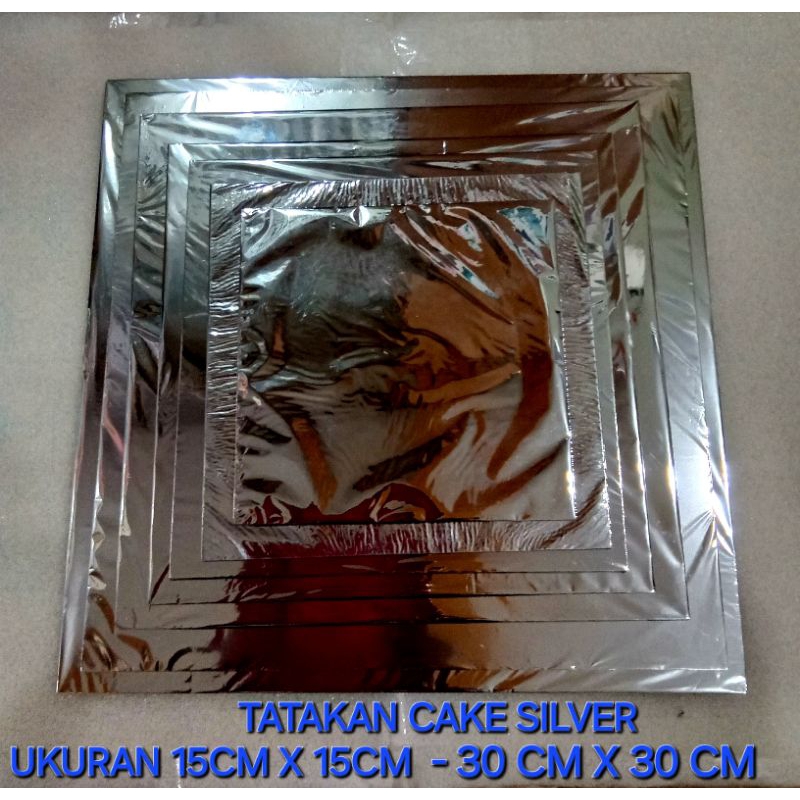 Jual Tatakqn Cake Warna Silver [ Bulat & Kotak ] Berbagai Ukuran ...