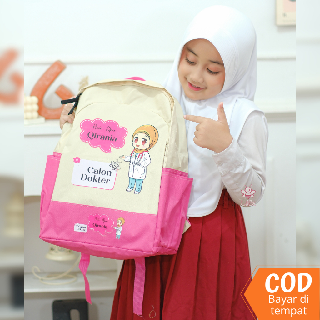 Jual Lilbi Backpack - Tas Lucu Anak - Tas Kustom Nama - Tas Anak Dengan ...