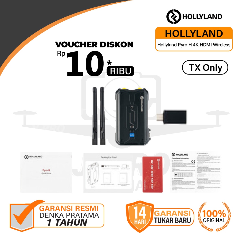 Jual Hollyland Pyro H 4K HDMI Wireless Video Transmission System Transmitter TX / Receiver RX ...