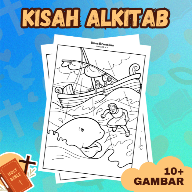 Jual Kertas gambar mewarnai anak A4 (KISAH ALKITAB KRISTEN) | Shopee ...
