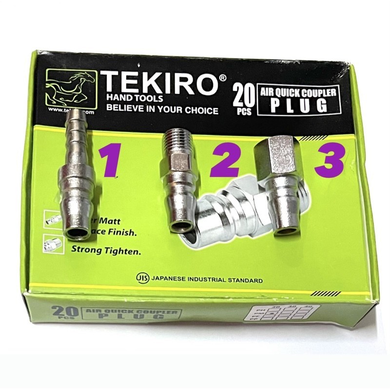 Jual Coupler TEKIRO Male Sambungan Selang Angin Kompresor Coupler Male ...
