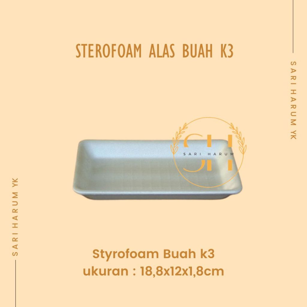 Jual Styrofoam Buah Daging Sayur / Piring Foam Kemasan Makanan Beku ...
