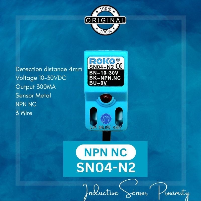 Jual Sensor Proximity Inductive SN04-N2 NPN NC Normaly Close 3 Wire DC ...