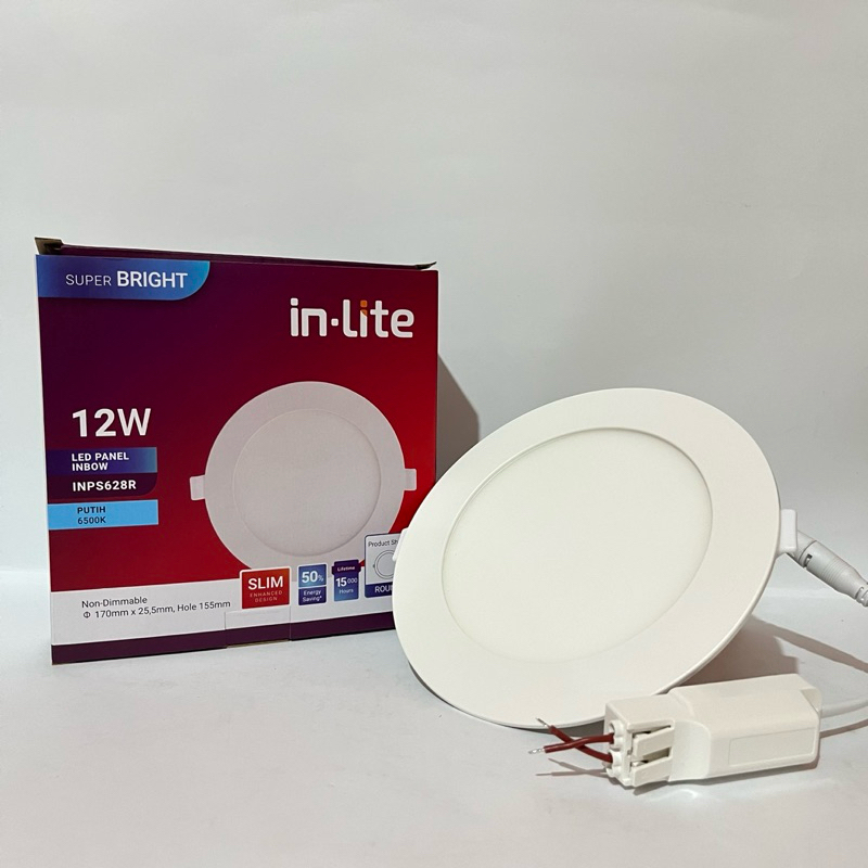 Jual Inlite Lampu LED Panel Light Downlight Inbow Slim Putih Cool ...