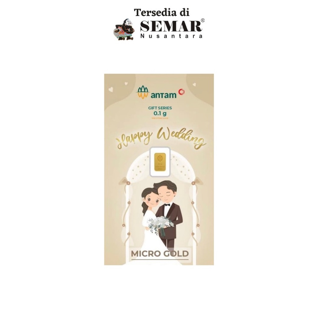 Jual Logam Mulia Antam Micro Happy Wedding Gold Emas Batangan Semar ...