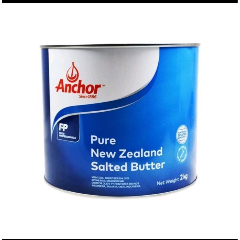 Jual Anchor Pure New Zealand salted Butter 2kg | Shopee Indonesia
