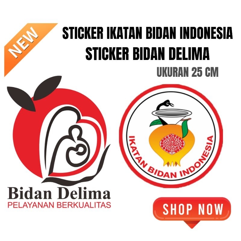 Jual Stiker Bidan Sticker Ikatan Bidan Indonesia Sticker Bidan Delima ...