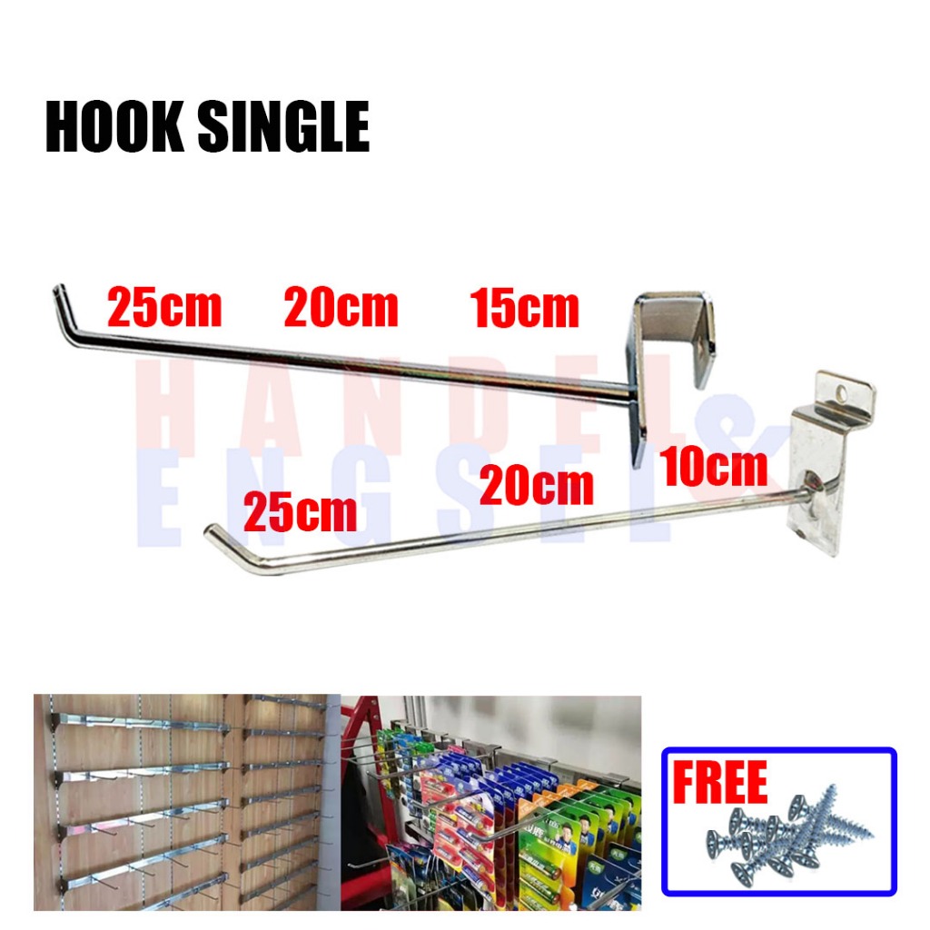 Jual Single Hook 25 CM Pin Shop Kait Hook Cantolan Besi Kotak Cantelan ...