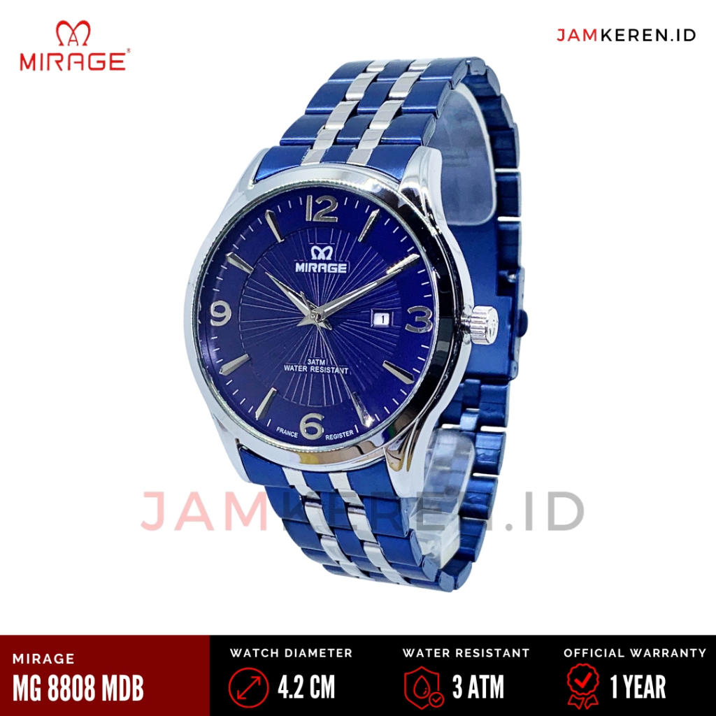 Jual JAMKEREN Mirage 8808 M Jam Tangan Pria Mirage Stainless Steel ...