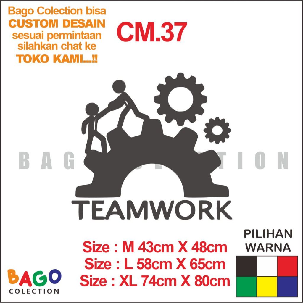 Jual Stiker Dinding Teamwork Team Work Quotes Motivasi Ruangan Kantor ...