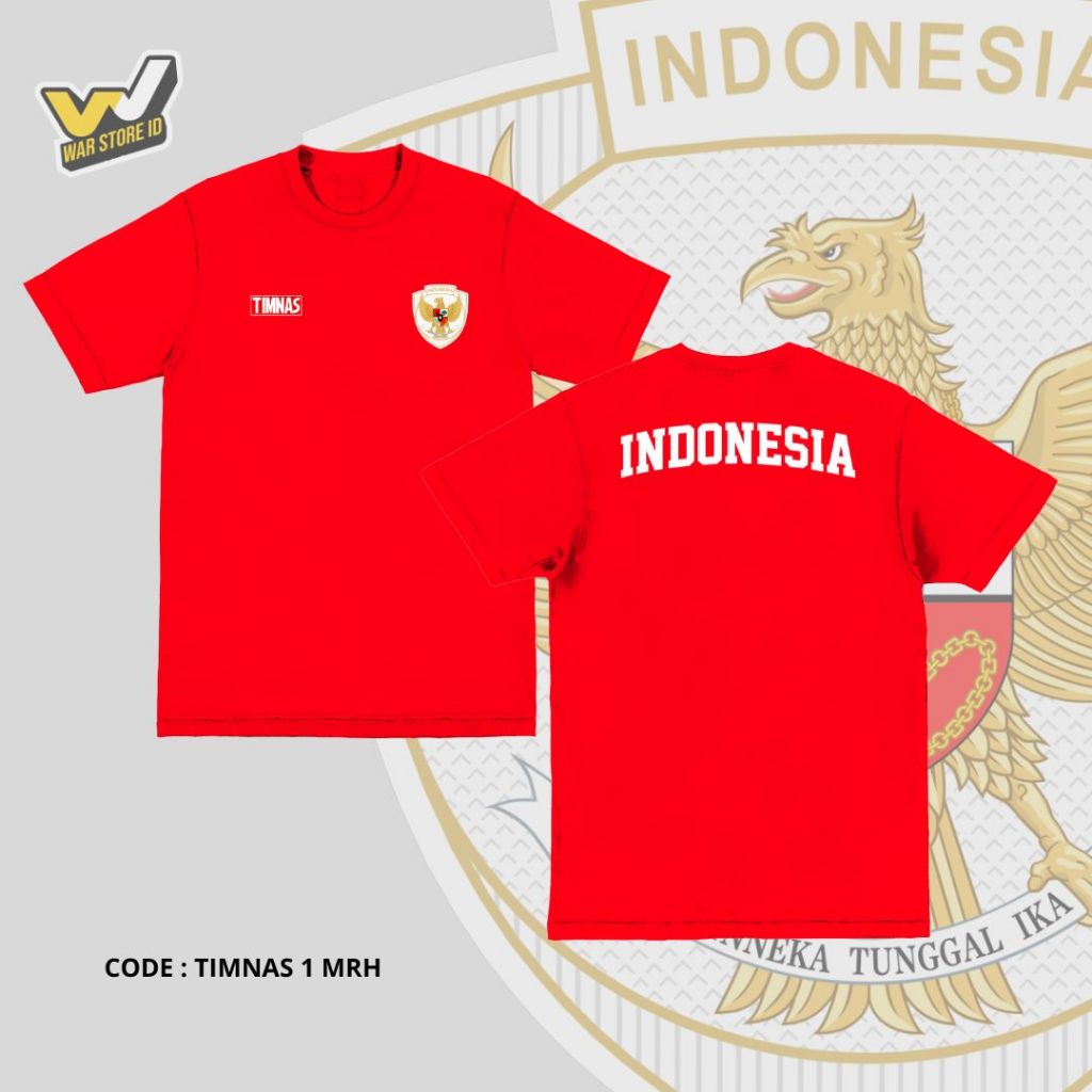 Jual Kaos Timnas Indonesia Series Merah/ Kaos Supporter bola / Kaos ...